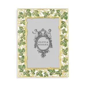 OLIVIA RIEGEL Gold Tone Ivy Frame, 4 X 6 - Green/gold