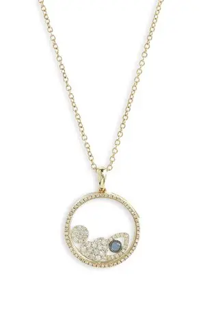 Meira T Diamond And Sapphire Shaker Pendant Necklace - Yellow Gold