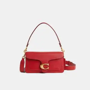 COACH Tabby Shoulder Bag 26 - Brass/bold Red