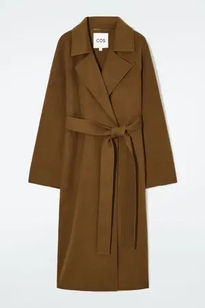 Cos Belted Double-faced Wool Coat