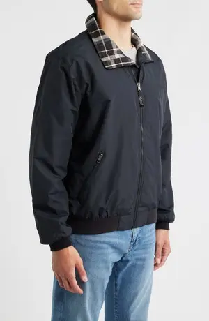 L.l.bean Flannel-lined Water-resistant Warm-up Jacket - Midnight Black