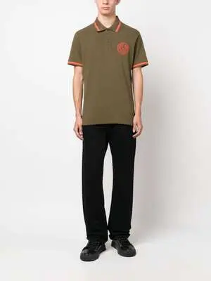 Versace Logo-embroidered Polo Shirt - Green