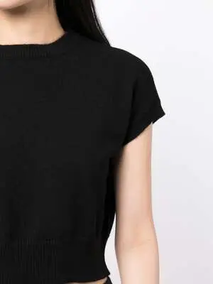 TEDDY CASHMERE Genova Sleeveless Cropped Cashmere Jumper - Black