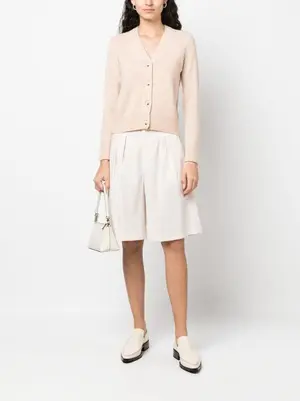 Vince V-neck Cashmere Cardigan - Neutrals