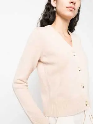 Vince V-neck Cashmere Cardigan - Neutrals