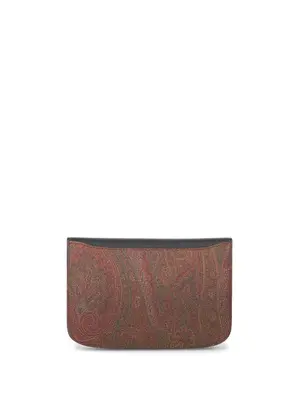 Etro Paisley-print Leather Wallet - Brown