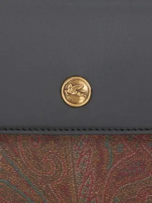 Etro Paisley-print Leather Wallet - Brown