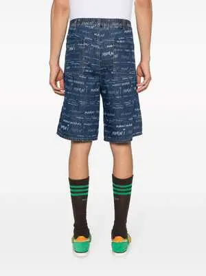 Marni Logo-print Knee-length Denim Shorts