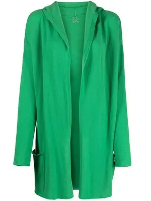 TEDDY CASHMERE Napoli Hooded Cardigan - Green