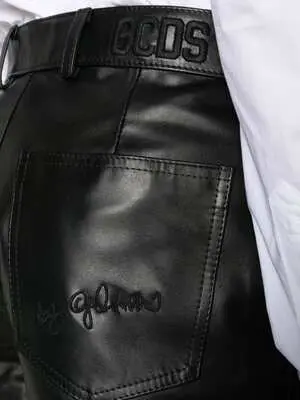 Gcds Thigh-length Leather Shorts