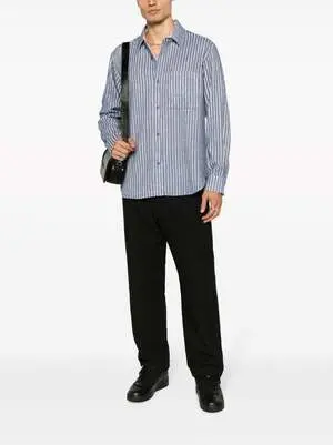 CRAIG GREEN Ripped Striped Cotton Shirt