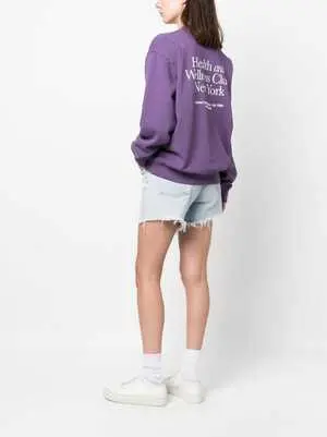 SPORTY & RICH Logo-print Cotton Sweatshirt