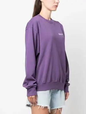 SPORTY & RICH Logo-print Cotton Sweatshirt