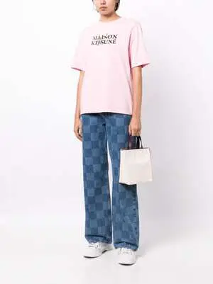 Maison Kitsuné Logo-print T-shirt - Pink