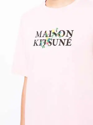 Maison Kitsuné Logo-print T-shirt - Pink