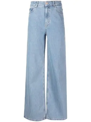 GESTUZ Mid-rise Wide-leg Jeans