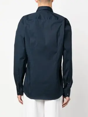 FAY Spread-collar Button-up Shirt - Blue