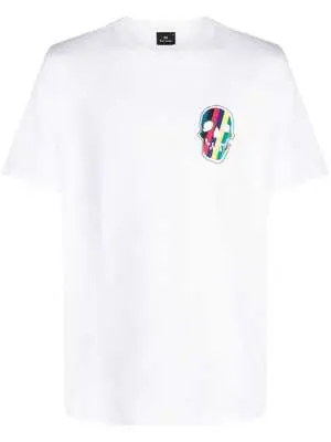 Paul Smith Skull-patch Organic Cotton T-shirt - White