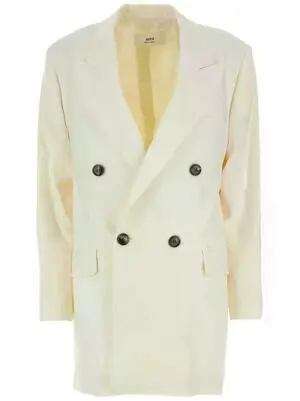 Ami Double-breasted Blazer - Neutrals