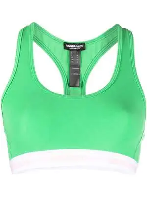 Dsquared2 Logo-underband Racerback Sports Bra - Green