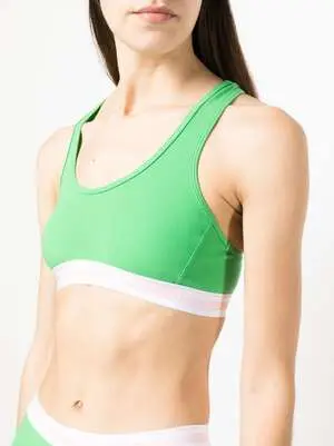 Dsquared2 Logo-underband Racerback Sports Bra - Green