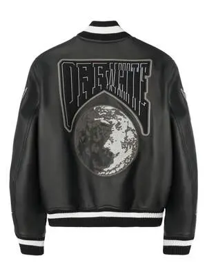 Off-White Leather Varsity Jacket