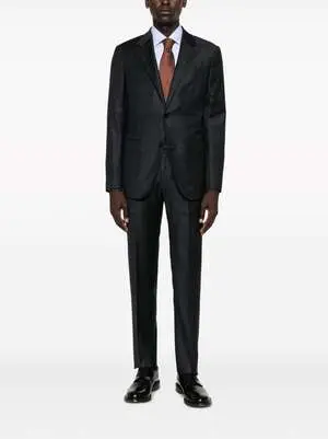 Zegna Plaid-check Single-breasted Suit - Blue