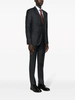 Zegna Plaid-check Single-breasted Suit - Blue