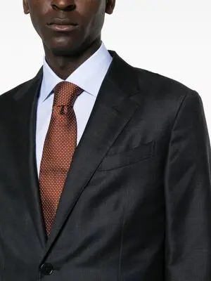 Zegna Plaid-check Single-breasted Suit - Blue