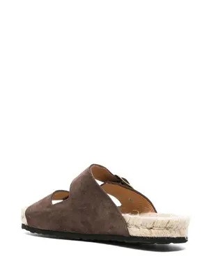 Manebí Double-buckle Flat Espadrilles - Brown