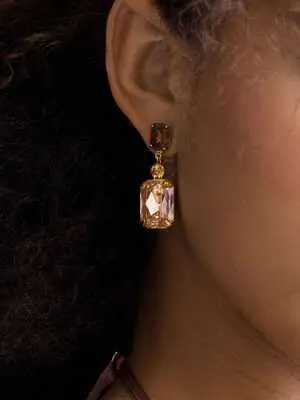 JENNIFER BEHR Justine Crystal-embellished Earrings - Gold