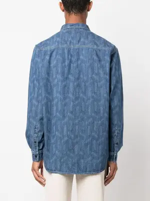 MARANT Bhelyn Geometric-print Denim Shirt