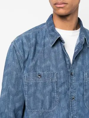 MARANT Bhelyn Geometric-print Denim Shirt