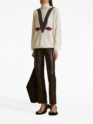 Khaite Esmal Jacquard-knit Cashmere Jumper