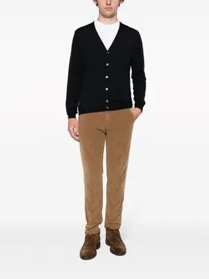 ZANONE Plunging V-neck Fine-knit Cardigan - Blue