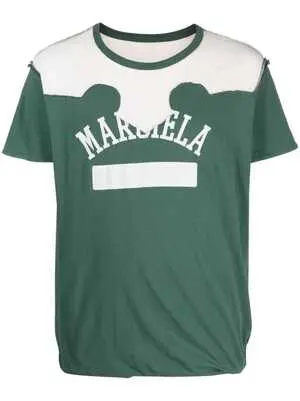 MAISON MARGIELA Décortiqué Logo-print T-shirt - Green