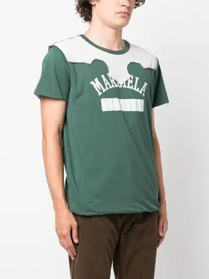 MAISON MARGIELA Décortiqué Logo-print T-shirt - Green