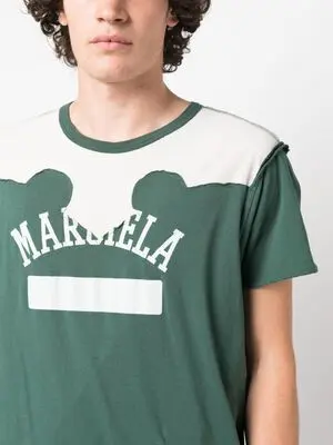 MAISON MARGIELA Décortiqué Logo-print T-shirt - Green