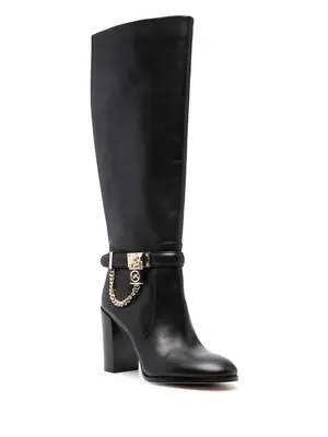 Michael Kors Hamilton 100mm Leather Boots