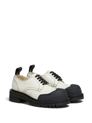 Marni Dada Army Leather Derby Shoes - White