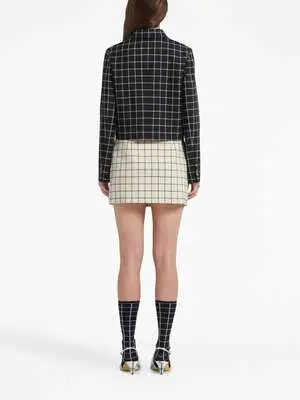 Marni Checked Wool Miniskirt