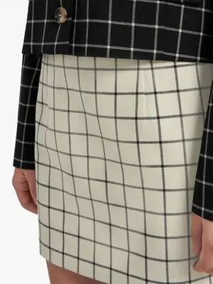 Marni Checked Wool Miniskirt