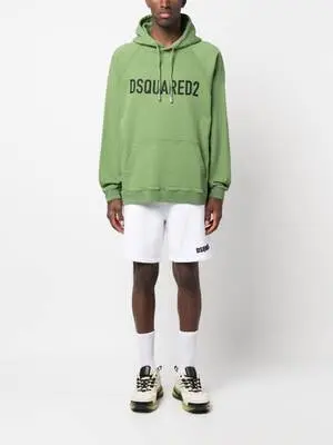 Dsquared2 Cotton Bermuda Shorts With Debossed Logo