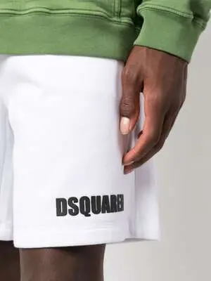Dsquared2 Cotton Bermuda Shorts With Debossed Logo