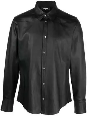Dsquared2 Long-sleeve Leather Shirt