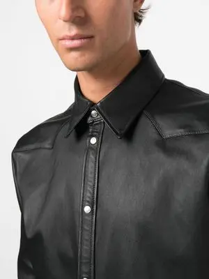 Dsquared2 Long-sleeve Leather Shirt