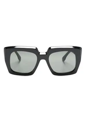 RETROSUPERFUTURE Logo-print Square-frame Sunglasses - Black