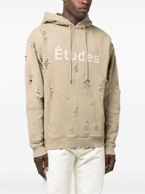 Études Studio Distressed-effect Hoodie
