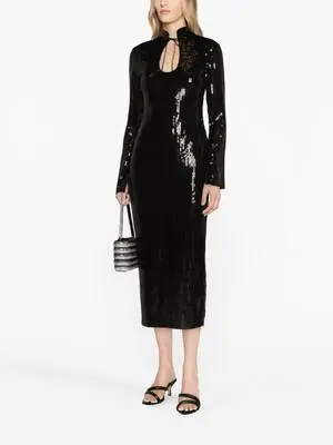 DE LA VALI Lazarus Sequined Midi Dress