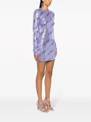 ROTATE BY BIRGER CHRISTENSEN Logo-embellished Sequin Minidress